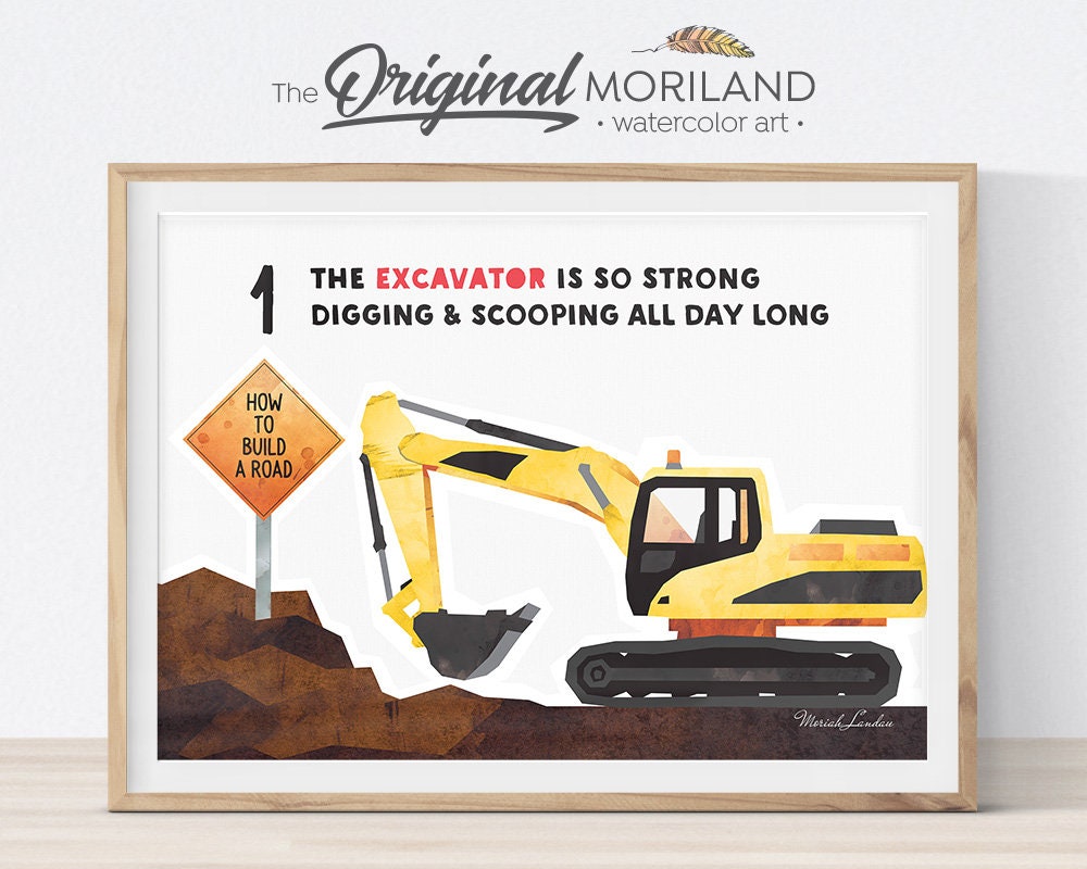 How To Build a Road by MORILAND Educational Wall Art Set | Etsy