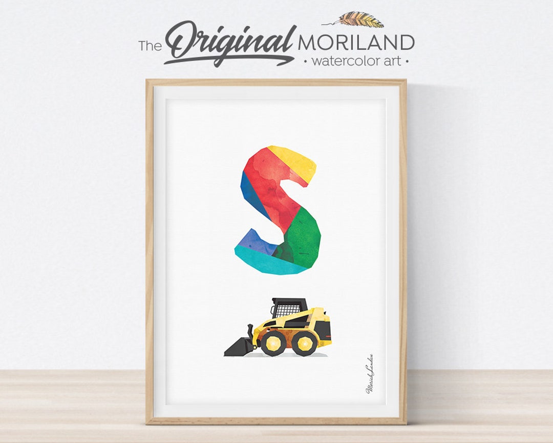 Alphabet Print Letter S Print Personalized Name Sign ABC - Etsy