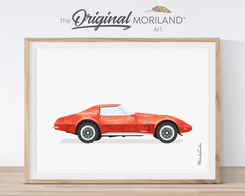 Classic Car Art Prints Printable Set of 6 Muscle Car - Etsy