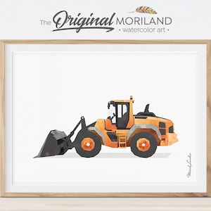 Wheel Loader Print, Front Loader, Construction Print, Transportation ...