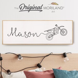 Custom Name One Line Drawing - Printable Custom Name With Dirt Bike ...