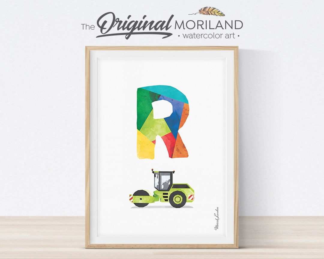 Alphabet Print, Letter R Print, Personalized Name Print, ABC Poster ...
