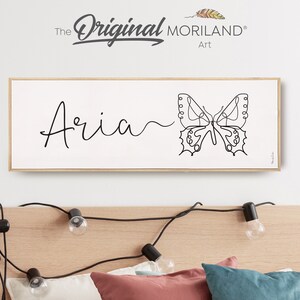 Custom Name One Line Drawing - Printable Custom Name With Butterfly ...