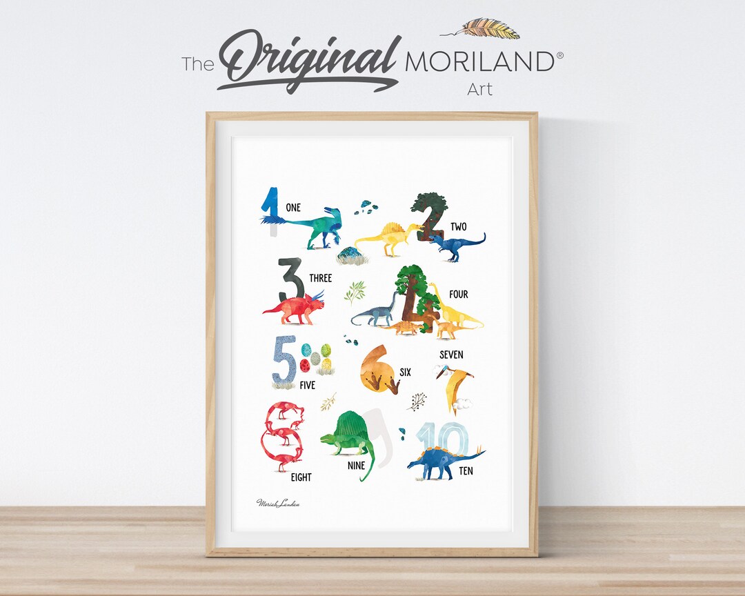 Dinosaurs Numbers Printable Poster, Dino Bedroom Decor, Classroom Print ...