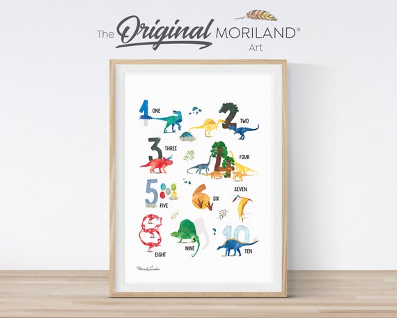 Dinosaurs Numbers Printable Poster Dino Bedroom Decor - Etsy