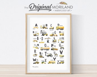 Alphabet Print Printable Transportation Alphabet Poster ABC | Etsy