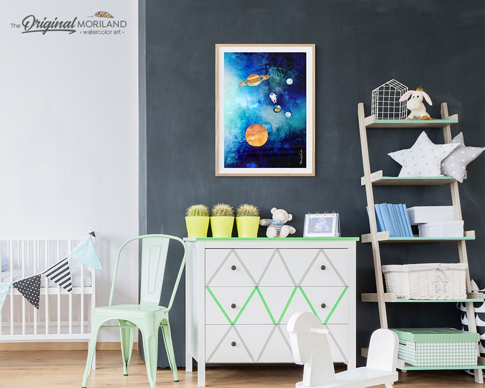 Outer Space Print Space Wall Art Astronaut Print Space - Etsy