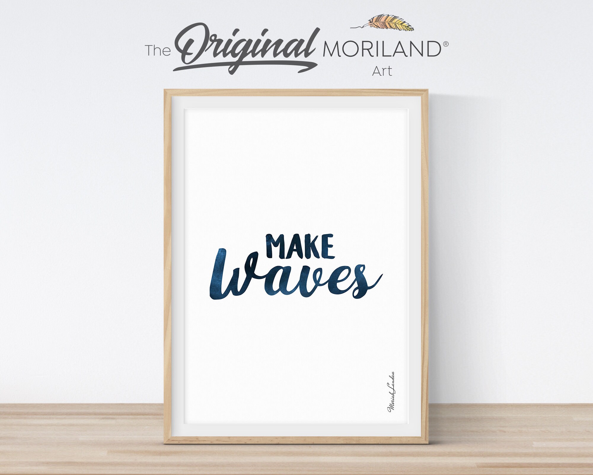 Make Waves Quote Art Print Printable Surf Wall Art Nautical - Etsy UK