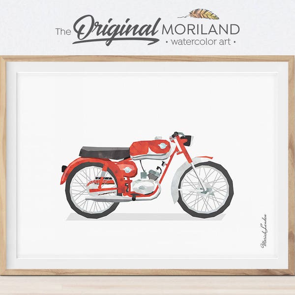 Motorcycle Print - Etsy