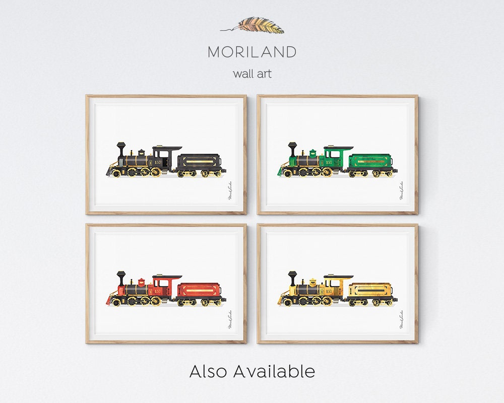 Steam Locomotive Print Train Printable Train Decor | Etsy Canada