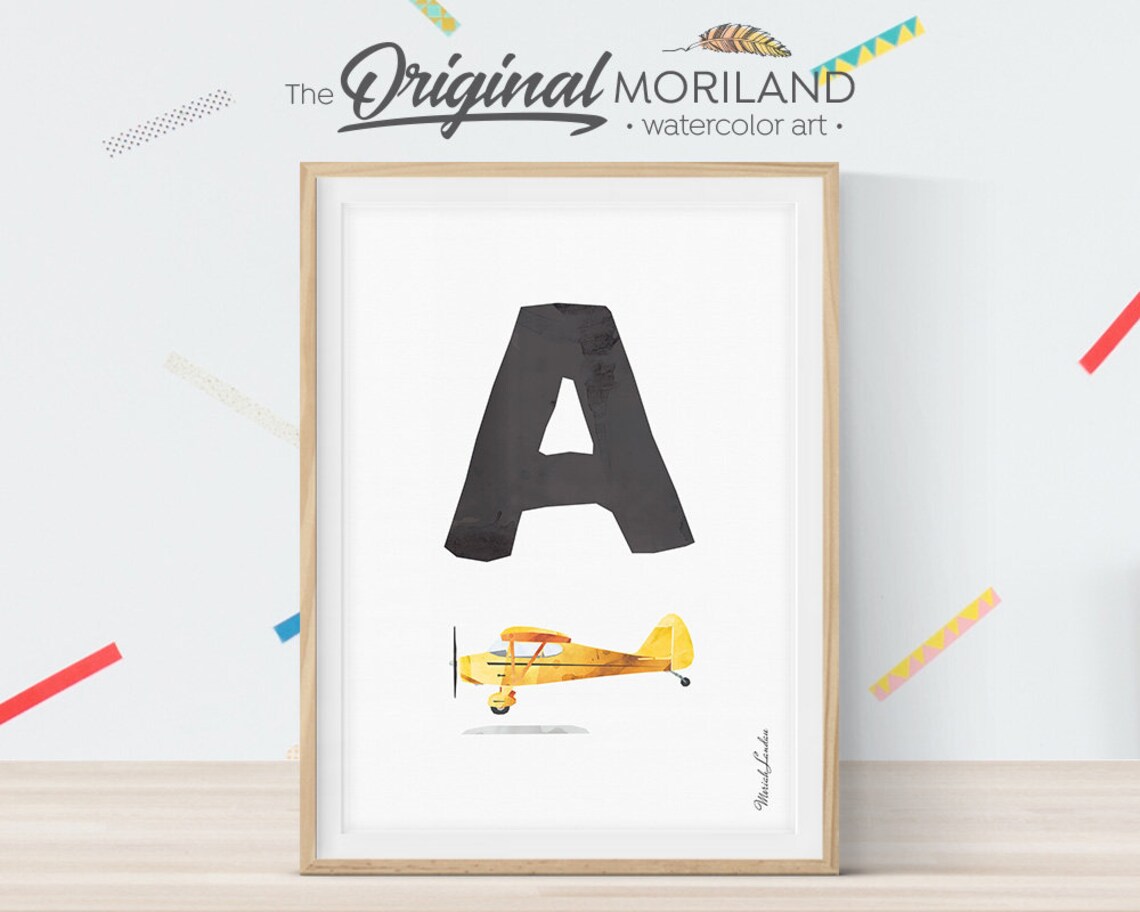 Letter A Print Alphabet Print ABC Poster Letters Nursery - Etsy