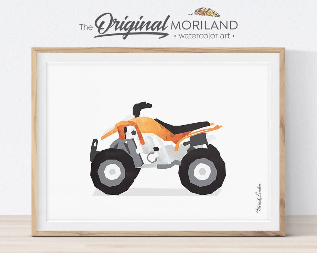 ATV Wall Art, Quad Bike Print, Transportation Wall Art, Bike Nursery ...