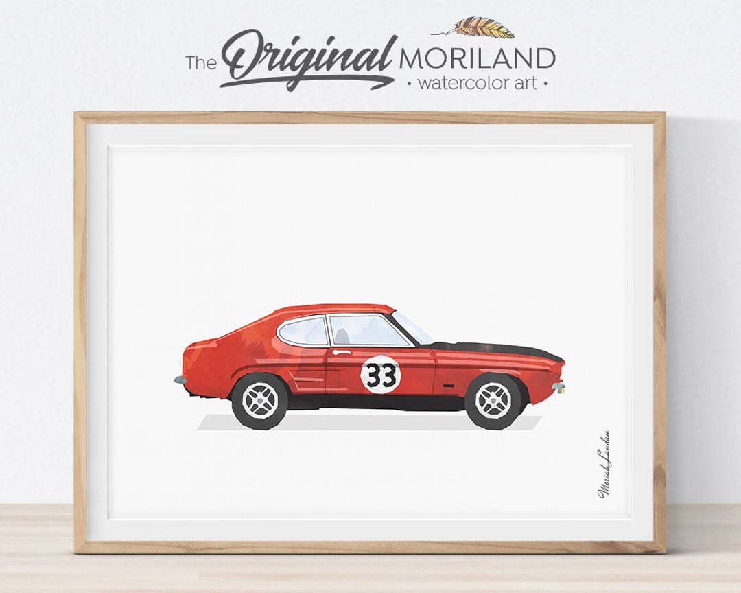 Race Car Print, Classic Sports Car, Race Car Wall Decor, Boys Room ...