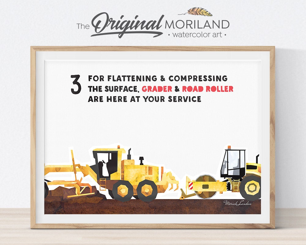 How To Build a Road by MORILAND Educational Wall Art Set | Etsy