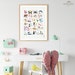 Alphabet Print, Vertical Alphabet Educational Poster for Girls, ABC ...