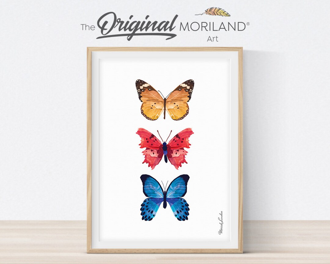 Butterflies Print, Butterflies Wall Art, Printable, Toddler Room Decor ...