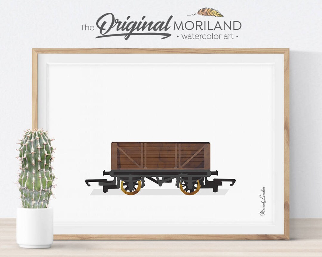 Train Wagon Print, Train Wall Art, Train Printable, Kids Play Room ...