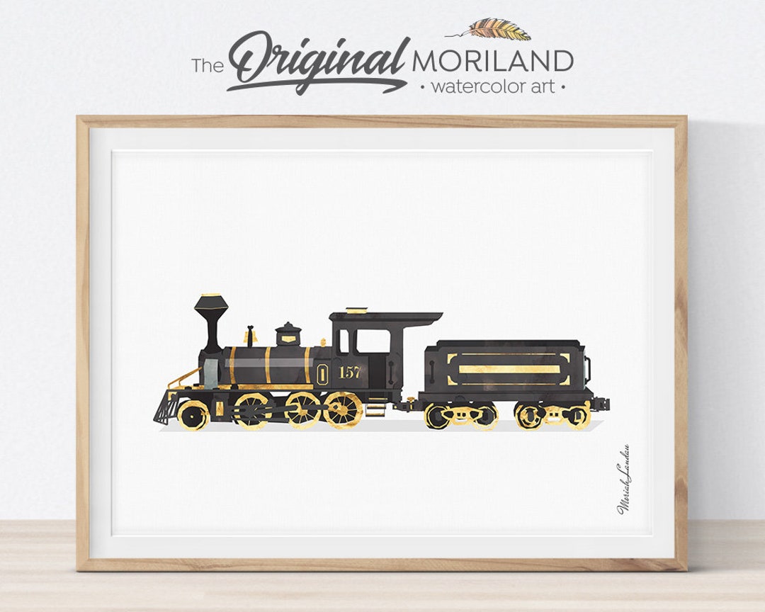 Steam Locomotive Print Train Printable Train Decor - Etsy Canada
