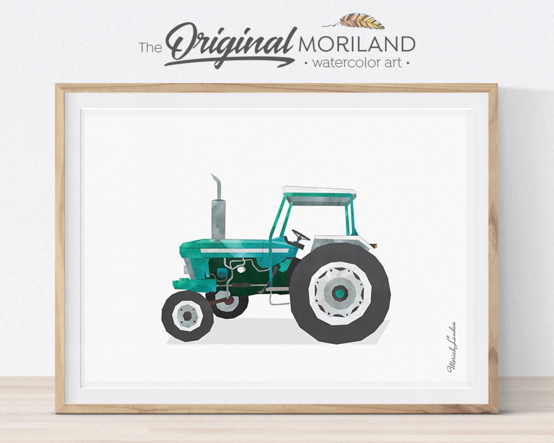 Tractor Wall Art, Tractor Nursery, Vintage Tractor, Transportation Wall ...