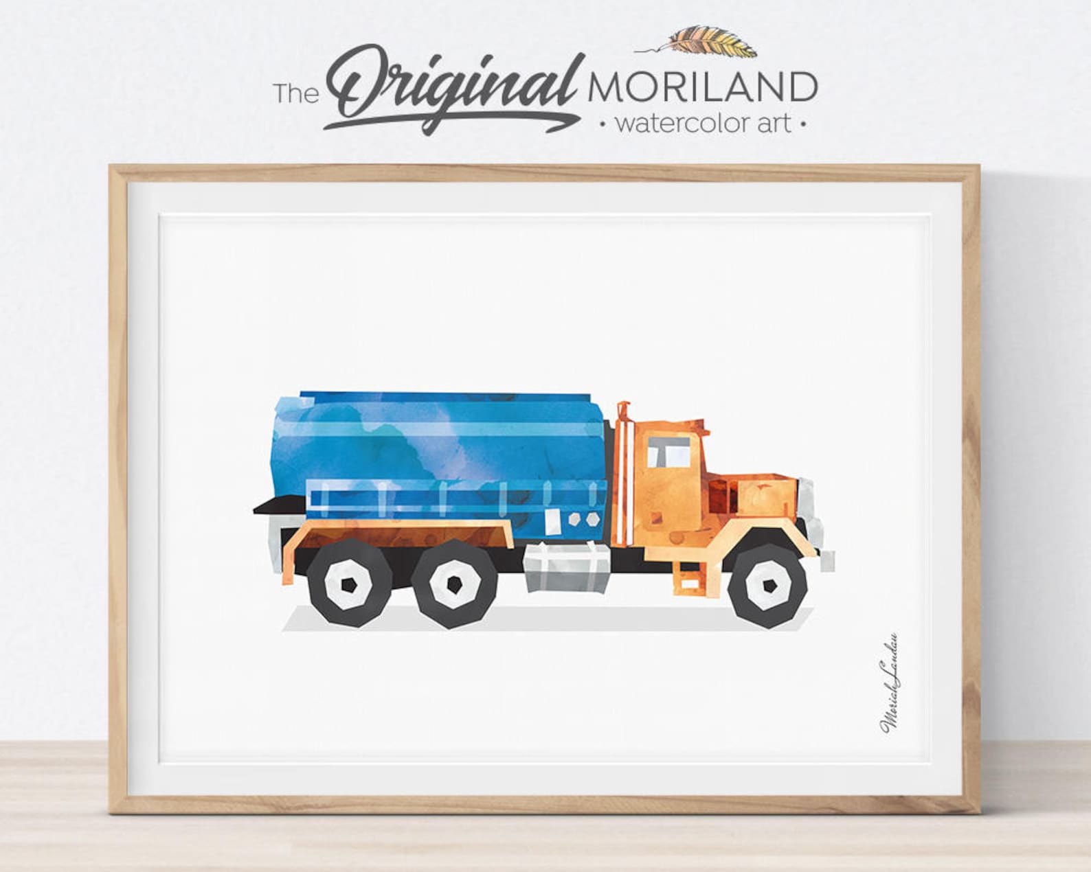 Water Truck Tanker Print Truck Wall Art Construction | Etsy