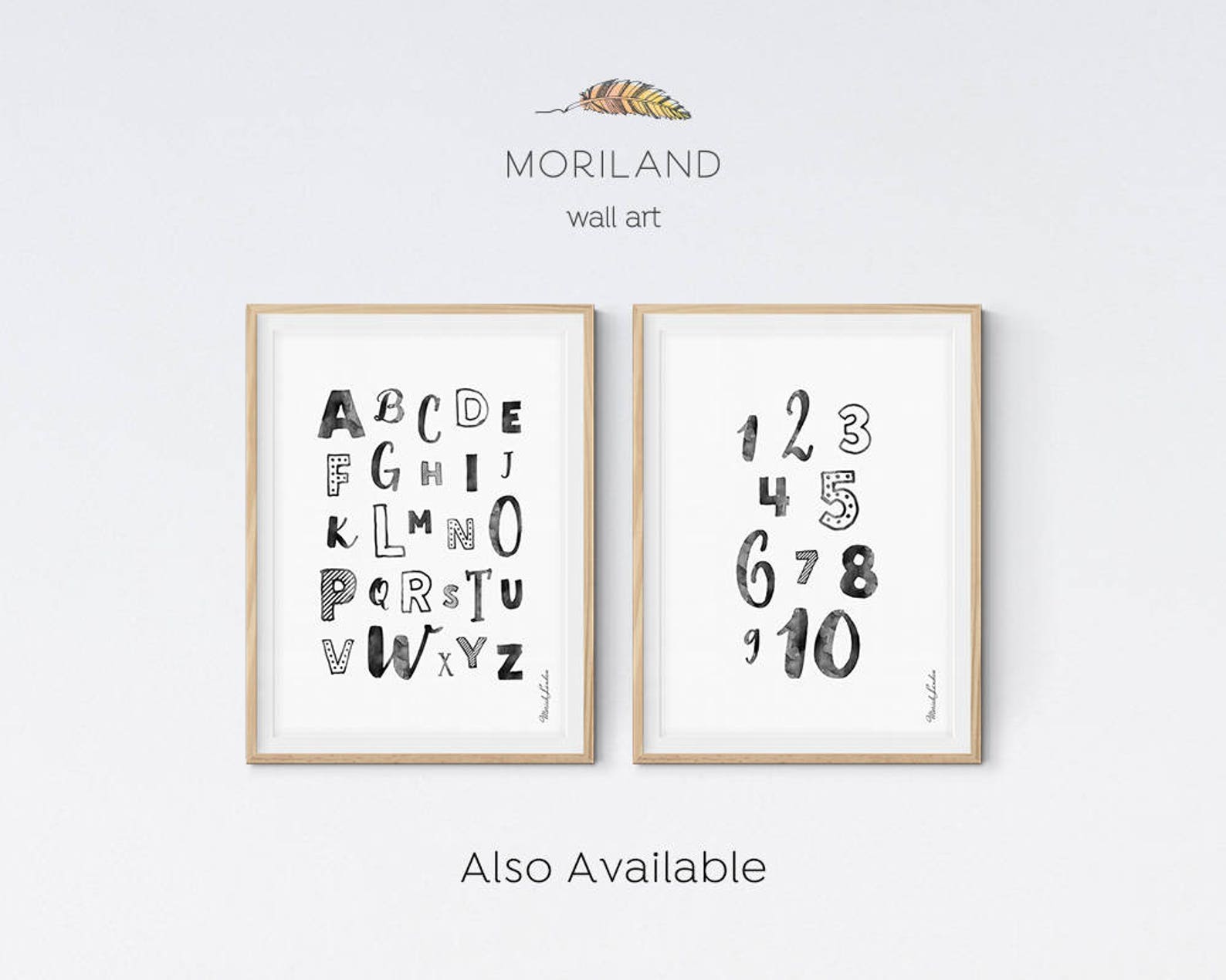 Numbers Print Numbers Poster Print Numbers Black and White - Etsy