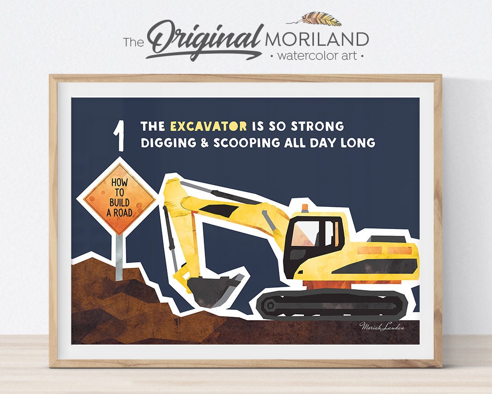 How to Build a Road by MORILAND Educational Wall Art Set | Etsy