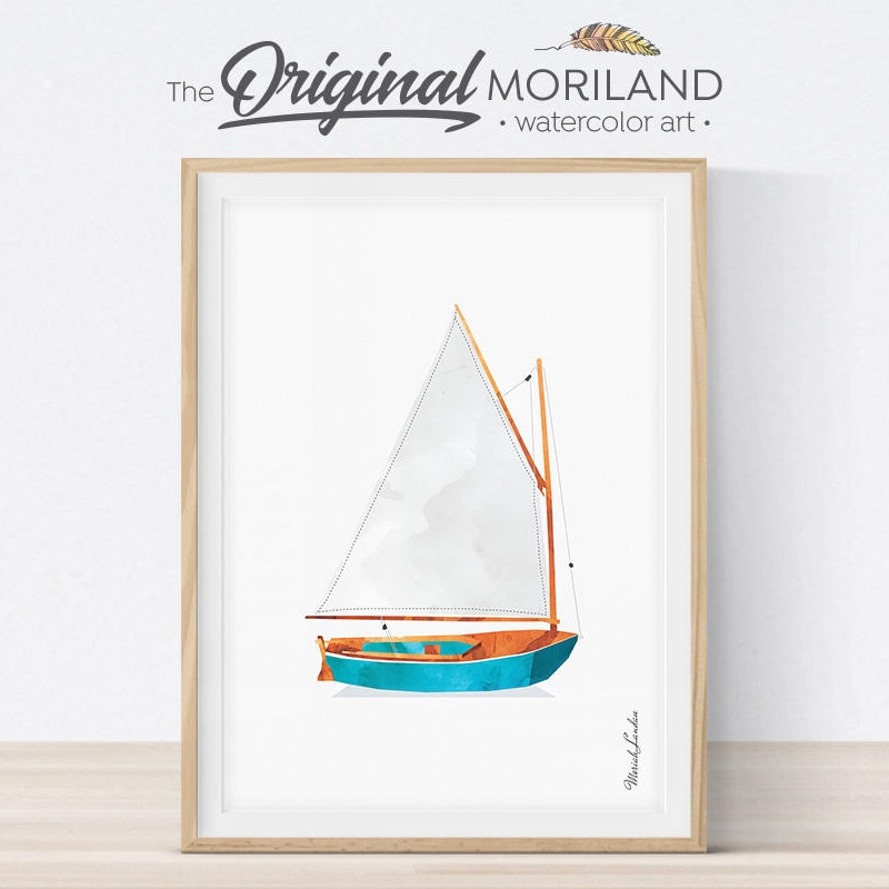 Sail Boat Print - Etsy