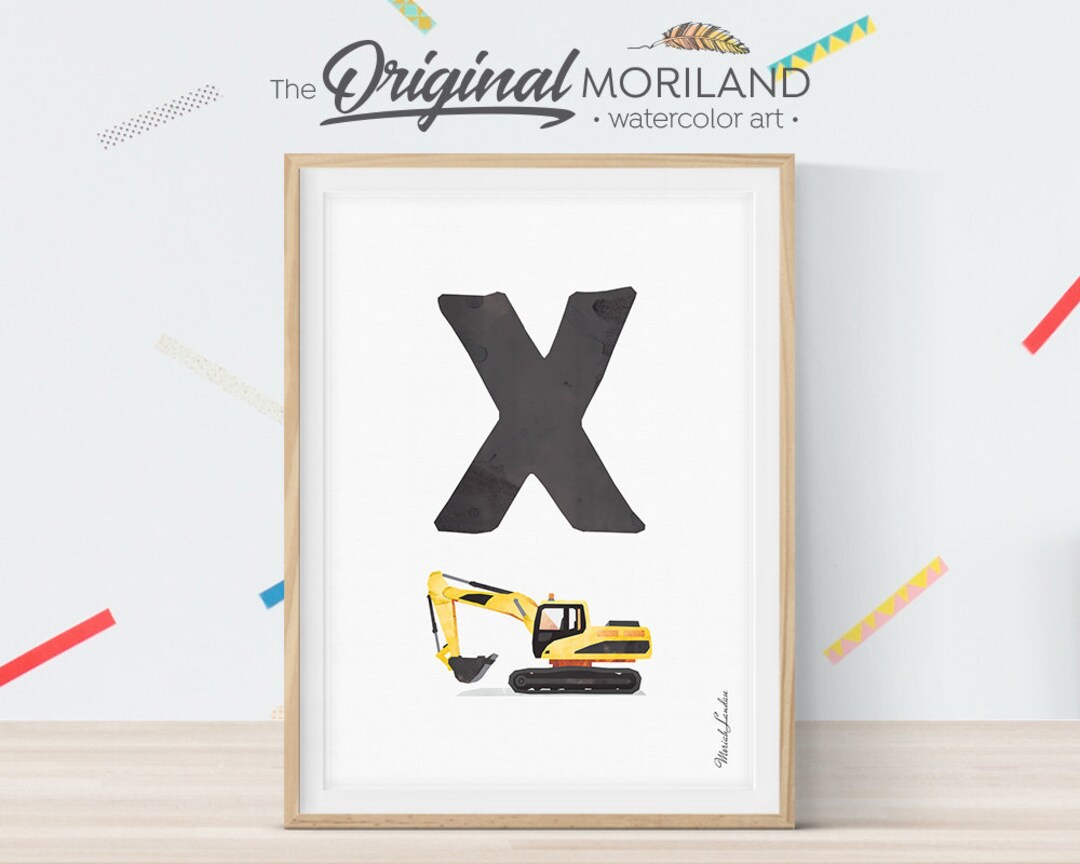 Letter X Print, Alphabet Print, Personalized Name Nursery, ABC Poster ...