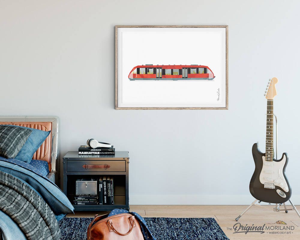 Metro Train Print Metro Printable Poster Wall Art Vehicles | Etsy