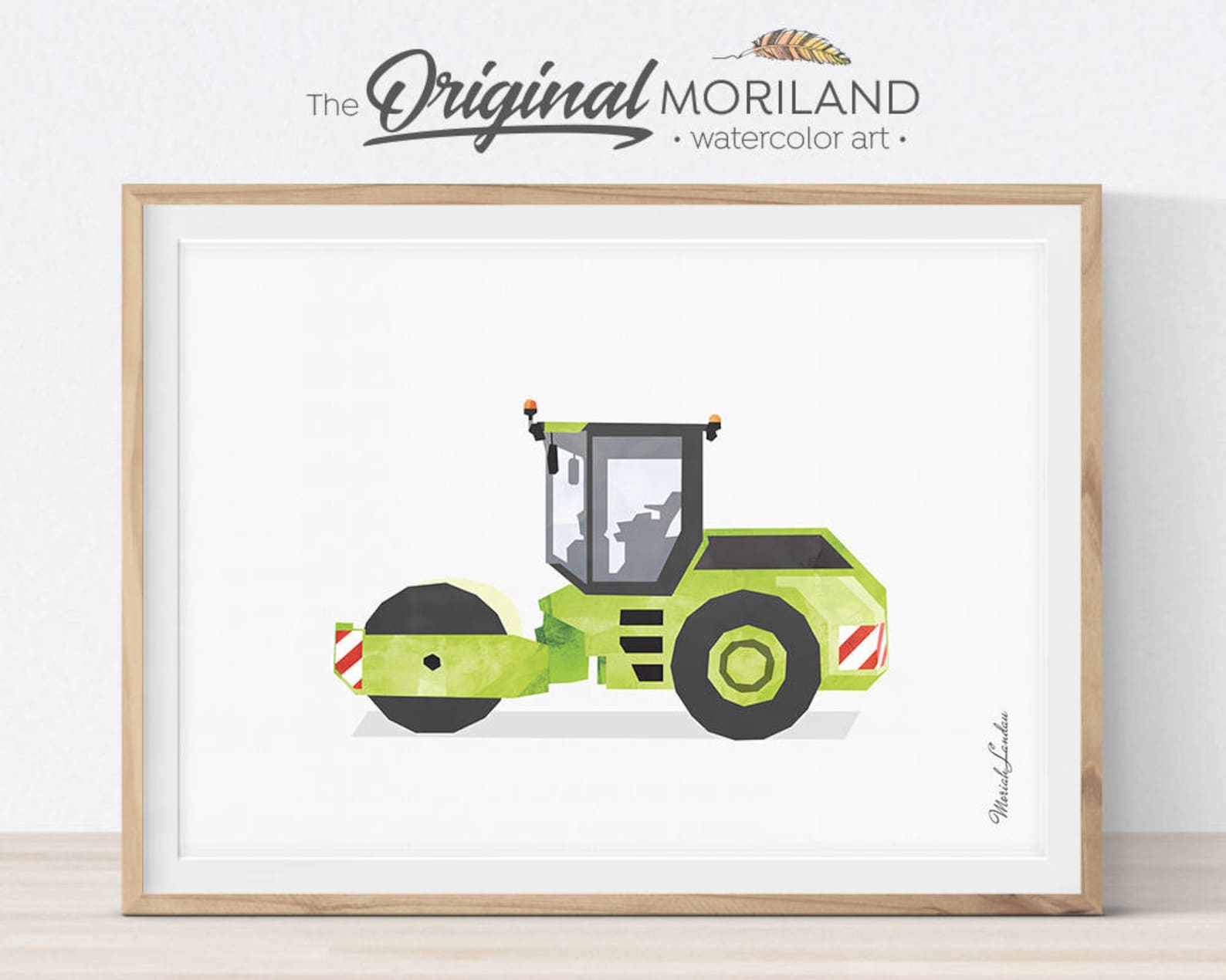 Road Roller Print Road Roller Wall Art Construction Vehicle - Etsy