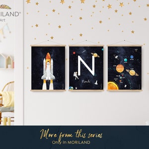 Space Alphabet Print, Printable Space Alphabet, Horizontal, ABC Poster ...