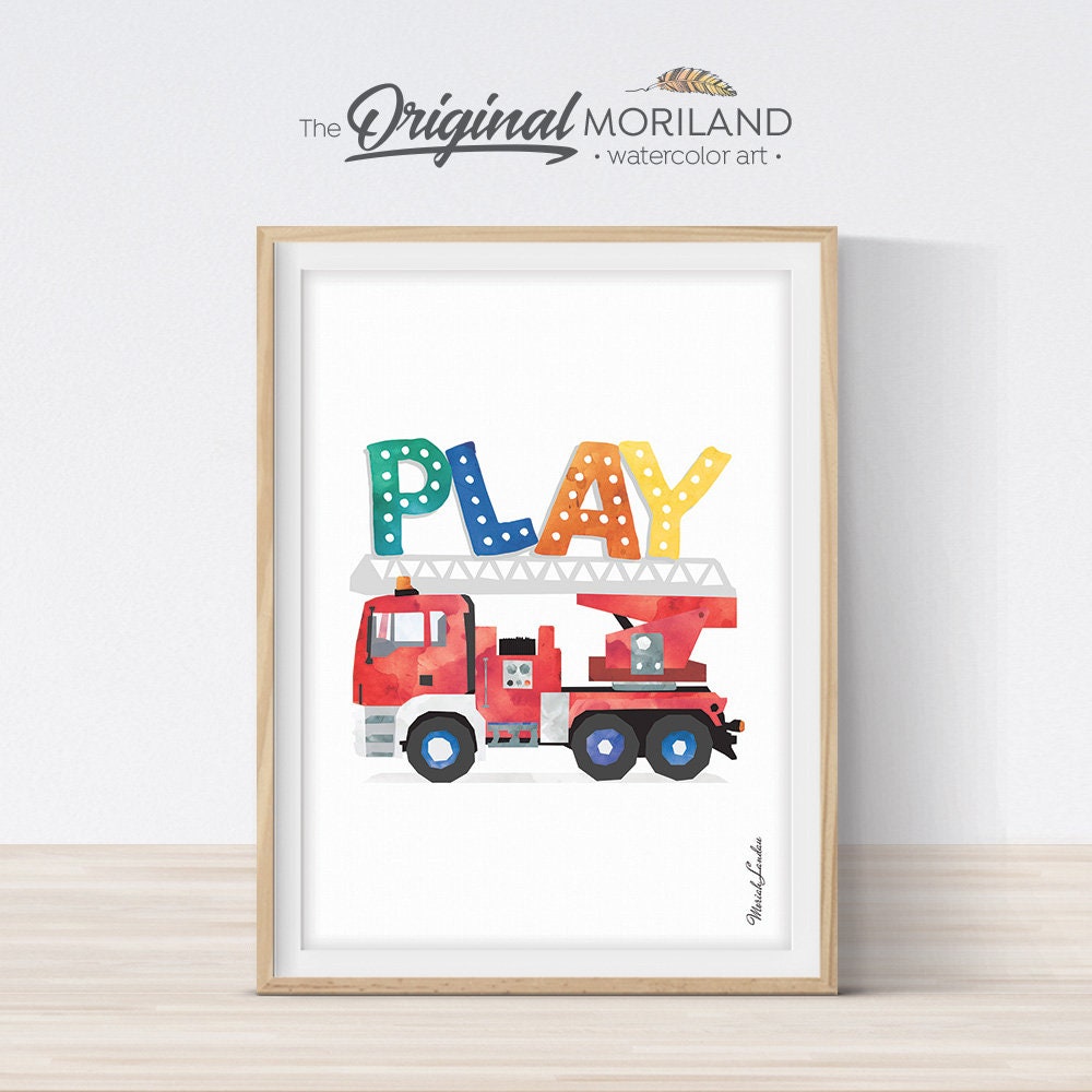 Play Read Build Art Prints Printable Set of 3 Playroom | Etsy