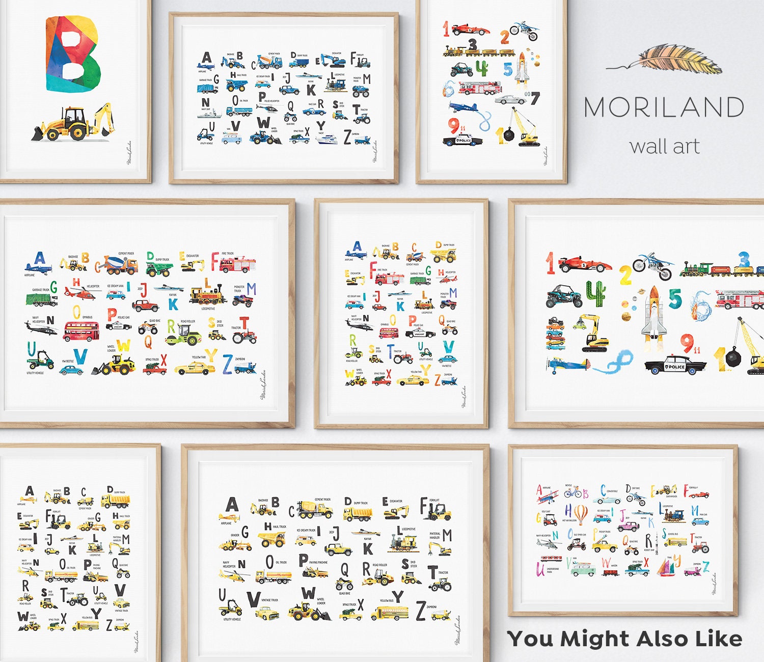 Alphabet Print Letter B Print Name Wall Art ABC Poster | Etsy