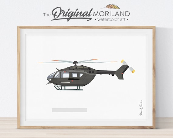 Army Helicopter Print Helicopter Wall Art Army Helicopter | Etsy