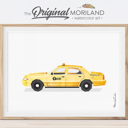 Yellow Taxi Cab NYC Taxi Cab Taxi Print Prints for - Etsy
