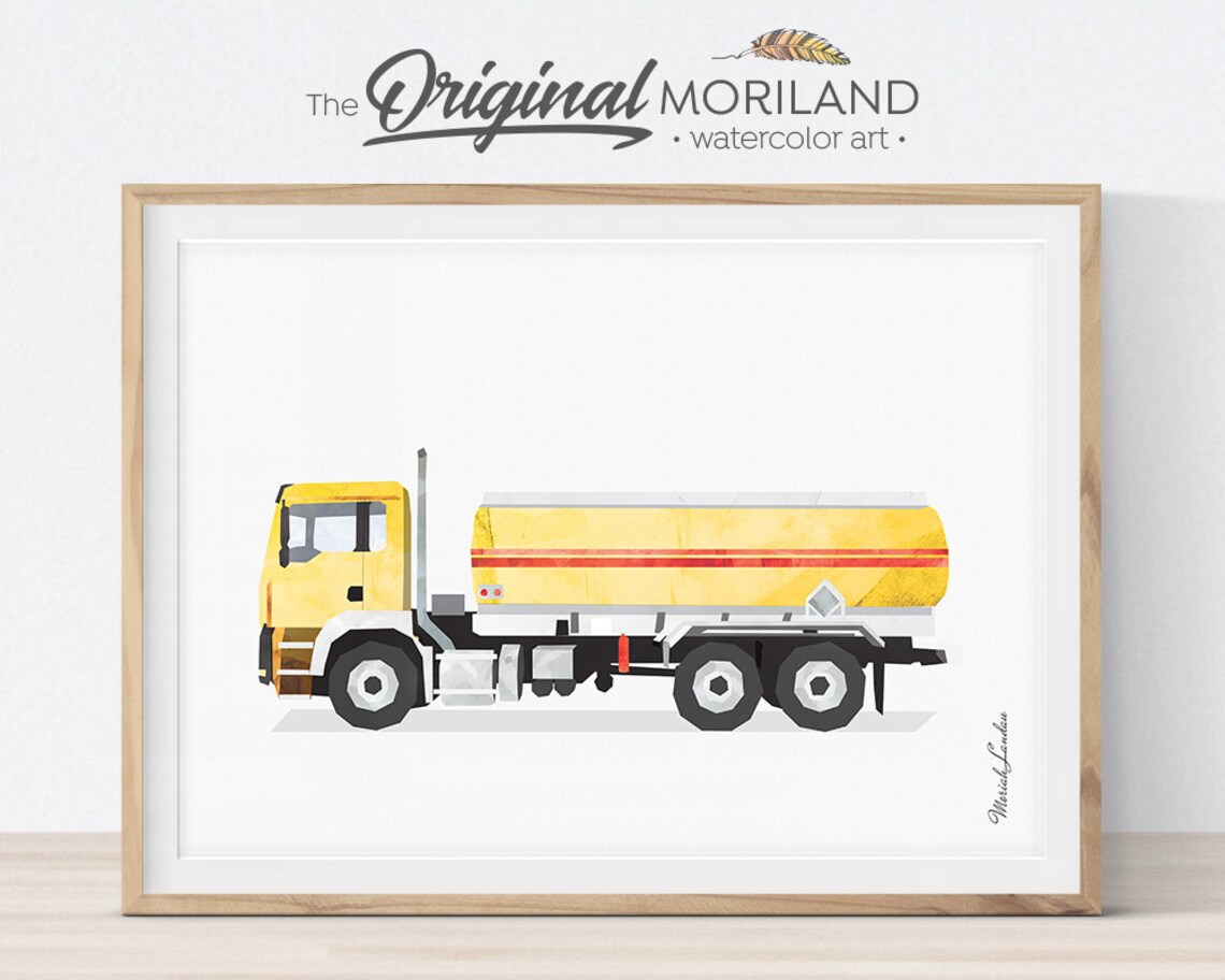 Tanker Print Tank Truck Wall Decor Truck Bedroom Decor Big | Etsy