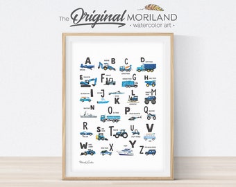 Alphabet Print Printable Transportation Alphabet Poster ABC - Etsy