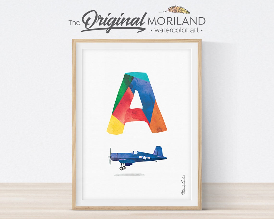 Alphabet Print Letter A Print Name Wall Art Name Wall Art - Etsy
