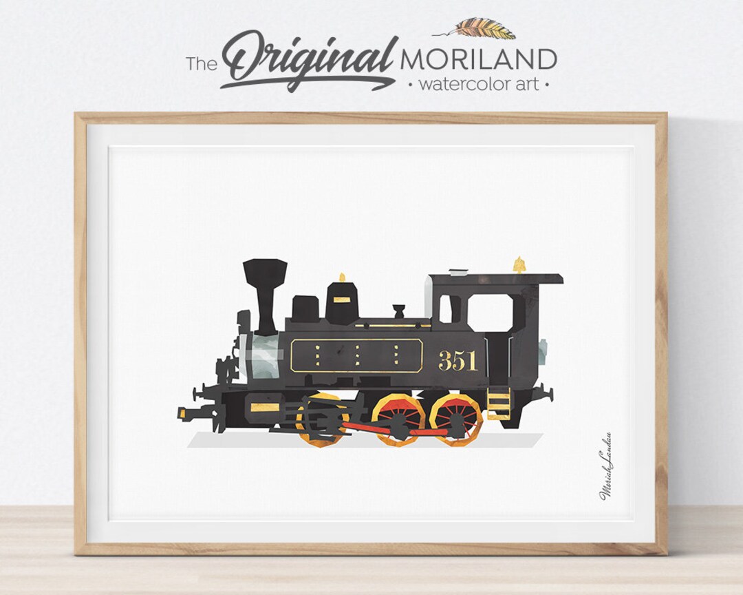 Steam Train Print, Train Printable, Nursery Print, Transportation Decor ...