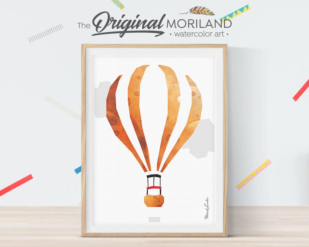 Hot Air Balloon Decor, Hot Air Balloon Wall Art, Air Balloon Poster ...