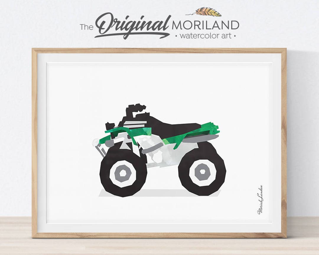 ATV Wall Art, Quad Bike Print, Transportation Nursery, Toddler Wall Art ...