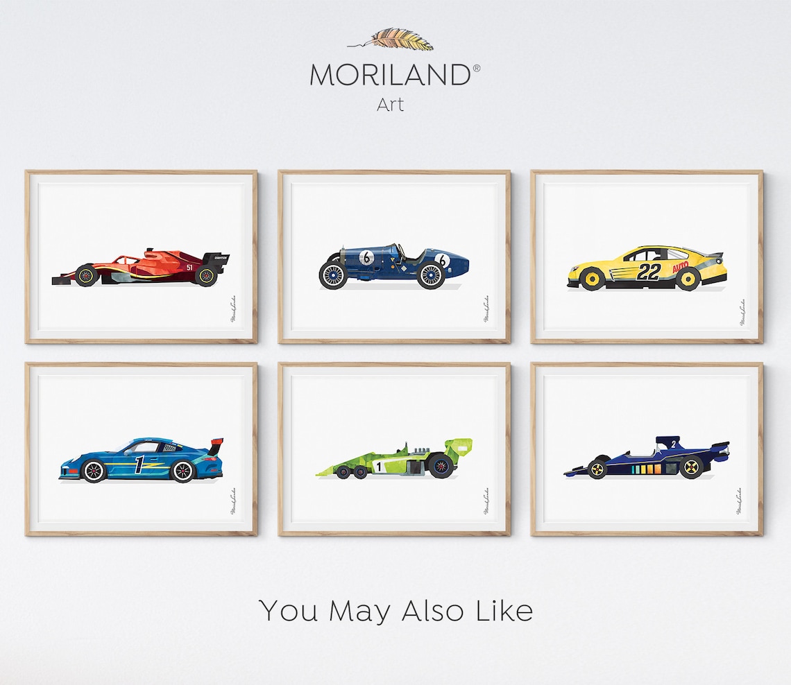 Racing Car Printable Race Car Print Transportation Wall Art - Etsy