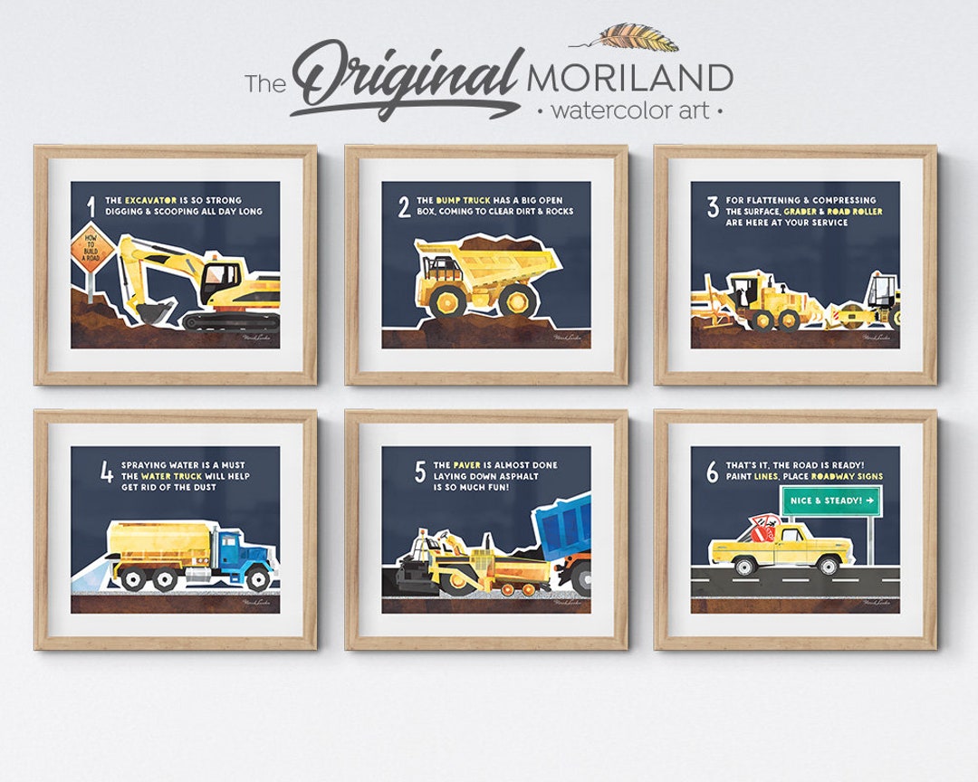 How to Build a Road by MORILAND® Educational Wall Art Set - Etsy