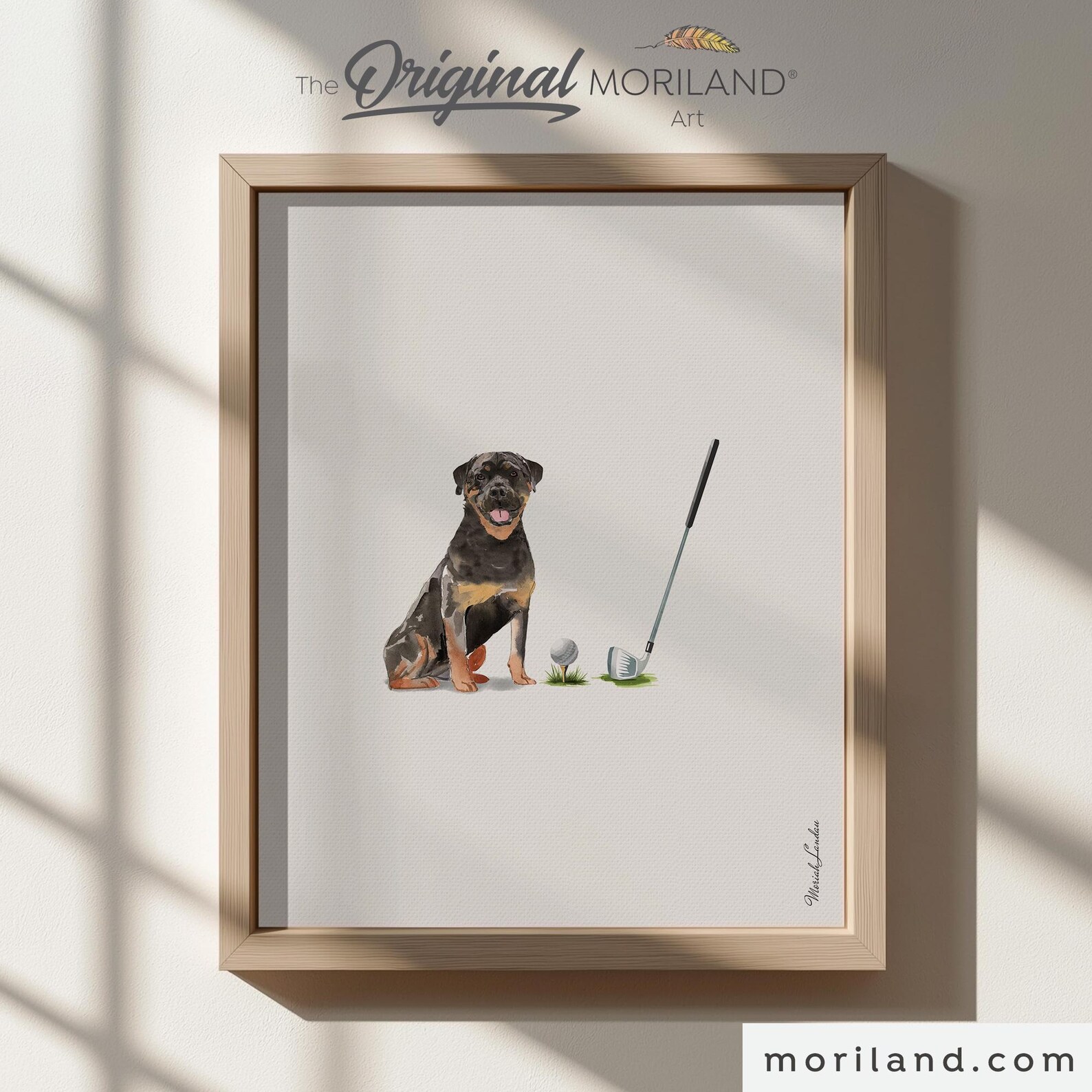 Dogs & Golf Nursery Prints, Vertical Pet Art Set, Dog Lover Digital ...