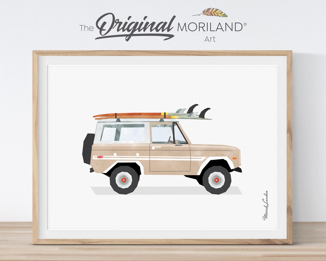 Beige Surfboard Car Print, Coastal Wall Art (digital Download) - Etsy