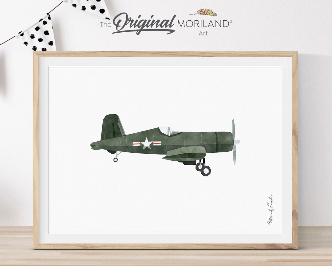 Dark Green Airplane Print, Aircraft Print, Plane Décor, Aviation Décor ...