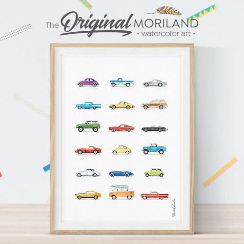 Car Alphabet Poster Transportation Print Vehicle Wall Art - Etsy