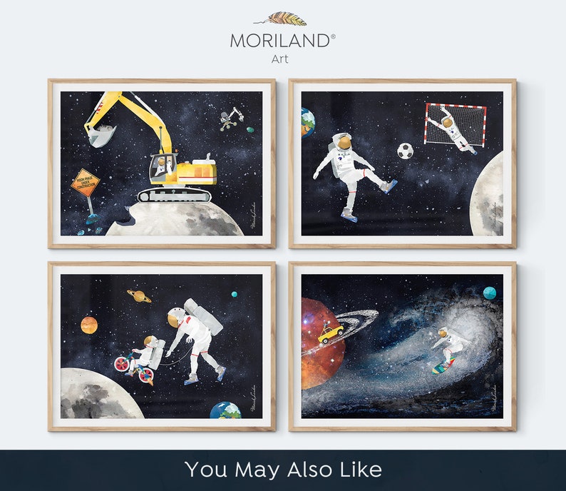 Outer Space Print Space Wall Art Astronaut Print Space - Etsy