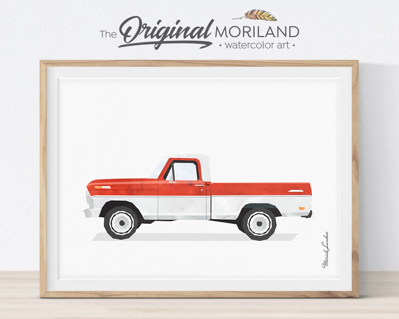 Truck Print Pickup Truck Wall Art Vintage Car Print Truck | Etsy