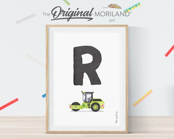 Letter R Print Alphabet Printable Personalized Name Print - Etsy